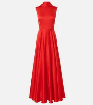 Solace London Tie Detailed Evening Dresses