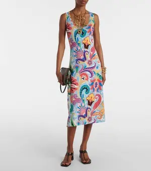 Etro Paisley Silk-blend Midi Dress