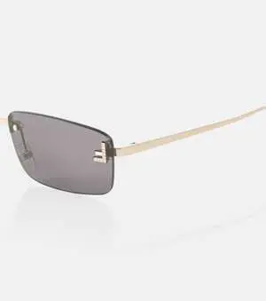 Fendi First Crystal Rectangle Sunglasses - Grey