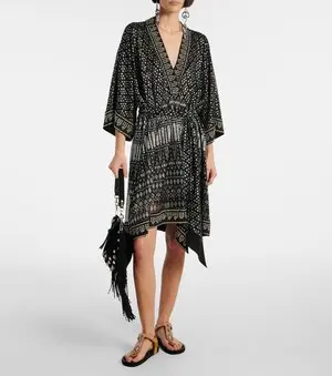 Isabel Marant Étoile Nawel Embellished Lamé Mini Dress