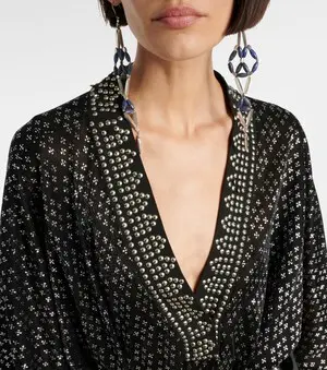 Isabel Marant Étoile Nawel Embellished Lamé Mini Dress