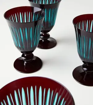 L'Objet Prism Set Of 4 Wine Glasses
