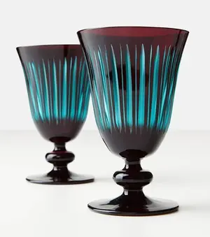 L'Objet Prism Set Of 4 Wine Glasses