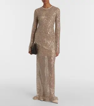 Brunello Cucinelli Sequined Gown