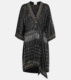 Isabel Marant Étoile Nawel Embellished Lamé Minidress - Black