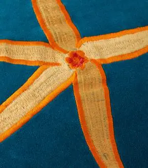 LES-OTTOMANS Starfish Embroidered Cushion