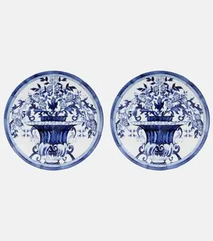 Dolce & Gabbana Blu Mediterraneo Set Of 2 Dinner Plates - Blue