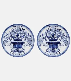 Dolce & Gabbana Blu Mediterraneo Set Of 2 Dinner Plates - Blue