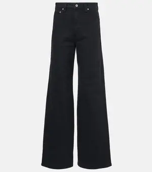 Khaite Dane High-rise Wide-leg Jeans - Blue