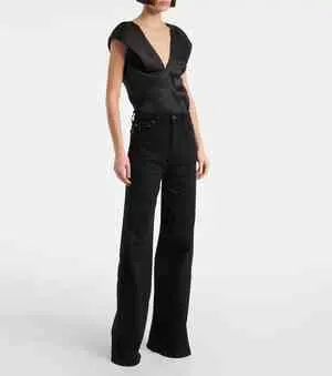 Khaite Dane High-rise Wide-leg Jeans - Blue