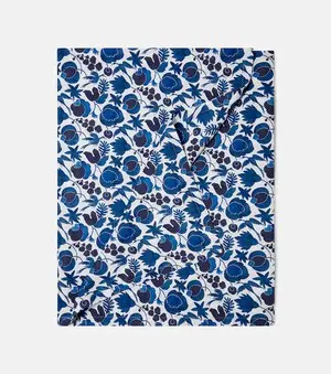 La DoubleJ Wildbird Large Linen Tablecloth - Blue