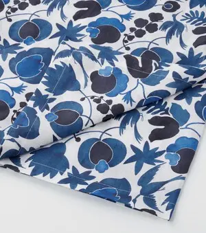 La DoubleJ Wildbird Large Linen Tablecloth - Blue