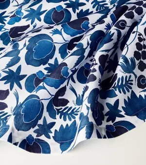 La DoubleJ Wildbird Large Linen Tablecloth - Blue