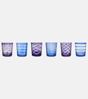 POLSPOTTEN Cobalt Set Of 6 Tumblers - Multicoloured
