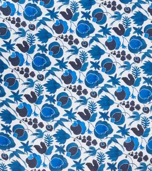 La DoubleJ Wildbird Large Linen Tablecloth - Blue