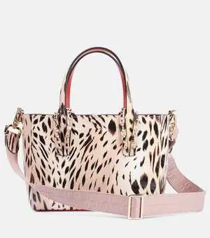 CHRISTIAN LOUBOUTIN Cabata Mini Leopard-print Tote - Multicoloured