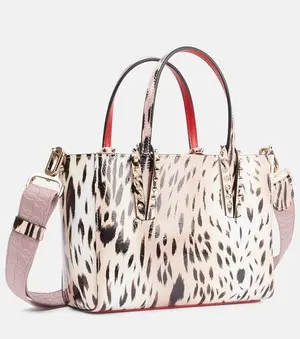 CHRISTIAN LOUBOUTIN Cabata Mini Leopard-print Tote - Multicoloured