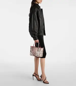 CHRISTIAN LOUBOUTIN Cabata Mini Leopard-print Tote - Multicoloured