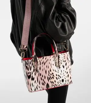 CHRISTIAN LOUBOUTIN Cabata Mini Leopard-print Tote