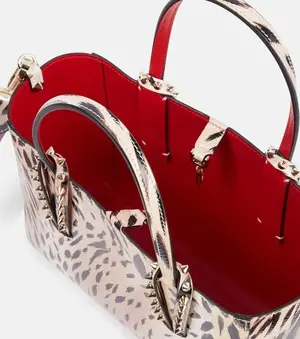 CHRISTIAN LOUBOUTIN Cabata Mini Leopard-print Tote - Multicoloured