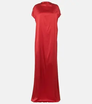 Dries Van Noten Silk-blend Satin Gown - Red