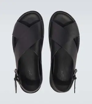 Polo Ralph Lauren Zane Leather Slingback Sandals - Black