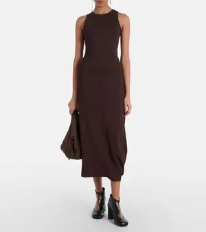 LEMAIRE Cutout Leather Ankle Boots