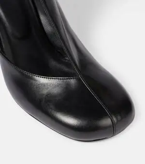 LEMAIRE Cutout Leather Ankle Boots