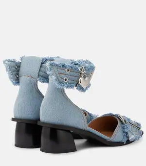 GANNI Buckle Denim Pumps