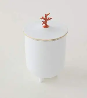 L'Objet Footed Coral Candle - Multicoloured