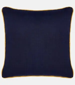 LES-OTTOMANS Embroidered Cotton Canvas Cushion