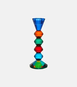 LES-OTTOMANS Crystal Candle Holder - Multicoloured