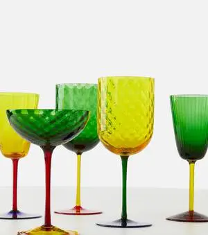 Dolce & Gabbana Murano White Wine Glass - Yellow