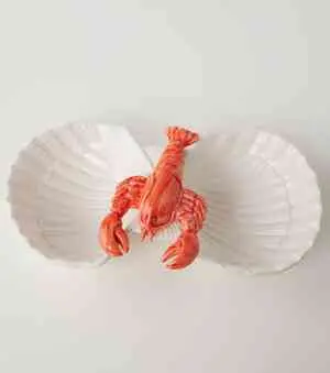 LES-OTTOMANS Lobster Ceramic Appetizer Plate