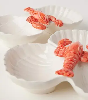 LES-OTTOMANS Lobster Ceramic Appetizer Plate