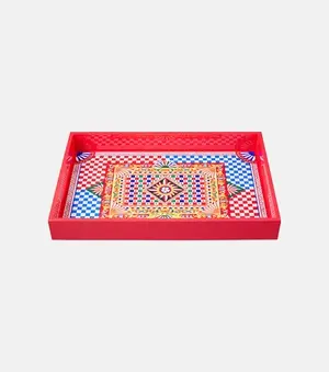 Dolce & Gabbana Carretto Siciliano Wooden Tray - Multicoloured
