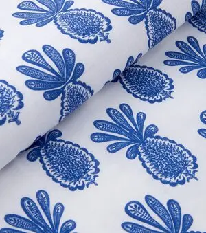 La DoubleJ Pineapple Blu Set Of Two Tablemats - Blue