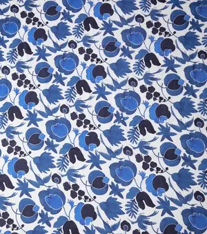 La DoubleJ Wildbird Blu Medium Linen Tablecloth - Multicoloured