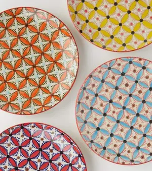 POLSPOTTEN Hippy Set Of 4 Side Plates
