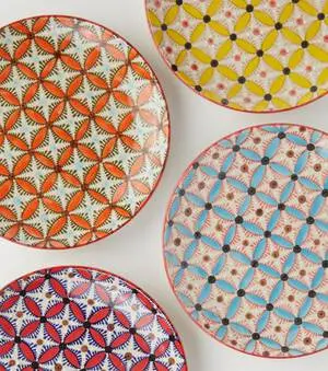 POLSPOTTEN Hippy Set Of 4 Side Plates