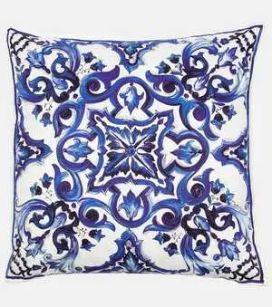 Dolce & Gabbana Medium Printed Canvas Cushion - Multicoloured