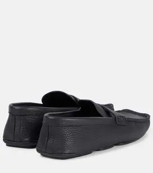Khaite Billy Leather Penny Loafer - Black