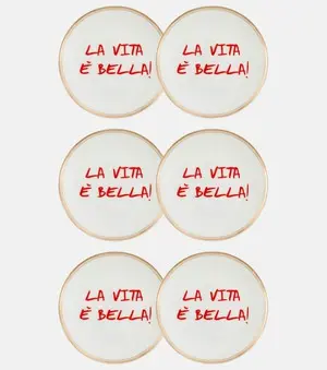 BITOSSI La Vita E Bella Set Of 6 Plates - Multicoloured