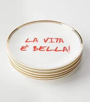 BITOSSI La Vita E Bella Set Of 6 Plates