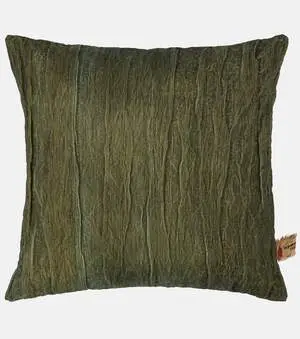 THE HOUSE OF LYRIA Paesaggio Cotton-blend Cushion - Green