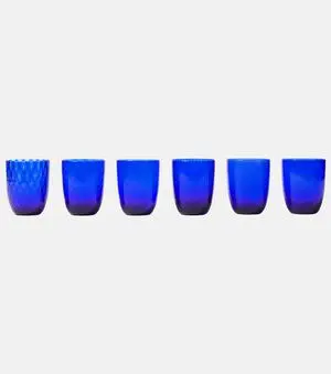NASONMORETTI Idra Set Of 6 Glasses - Blue