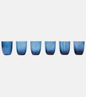 NASONMORETTI Idra Set Of 6 Glasses - Blue