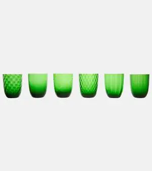 NASONMORETTI Idra Set Of 6 Glasses - Green