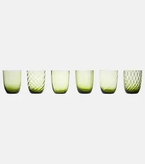 NASONMORETTI Idra Set Of 6 Glasses - Green