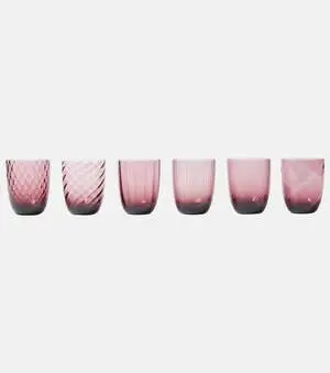NASONMORETTI Idra Set Of 6 Glasses - Purple